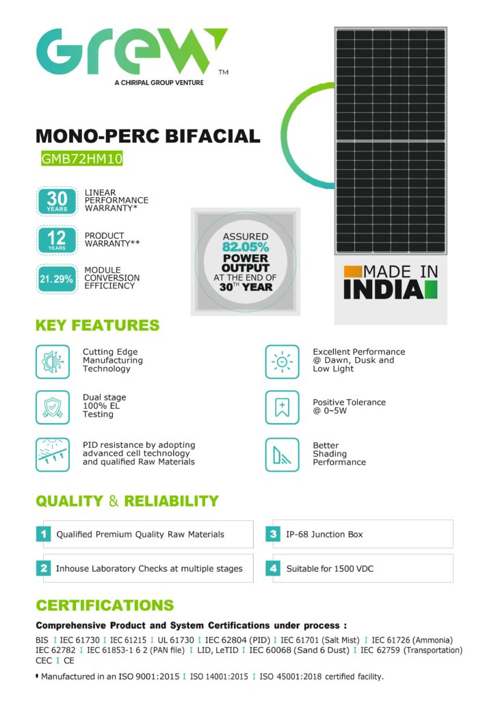Grew Mono-PERC Bifacial Solar Modules | Sun Bridger Energy